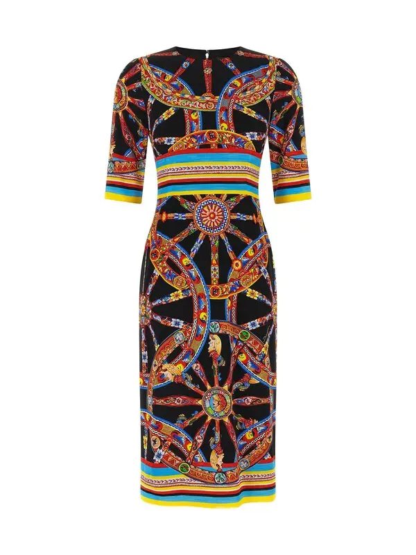 Dolce & Gabbana Carretto Midi Dress - Multicolor