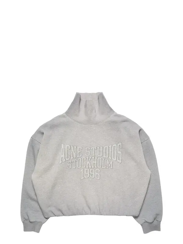 Acne Studios Brushed Cotton Fleece Sweatshirt - Gray