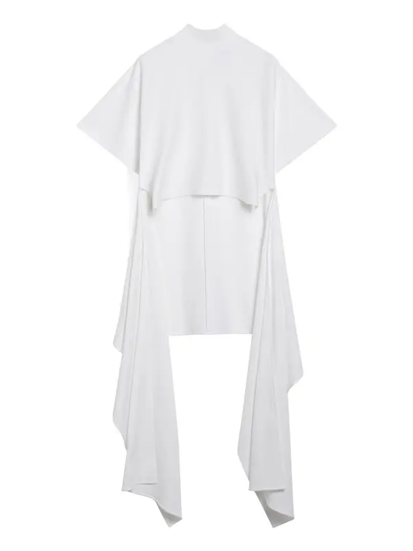 Alaïa Asymmetric Cotton Jersey T-shirt - White