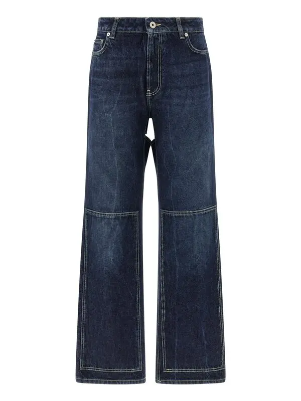 JEAN PAUL GAULTIER Cut-out Wide Leg Jeans - Blue