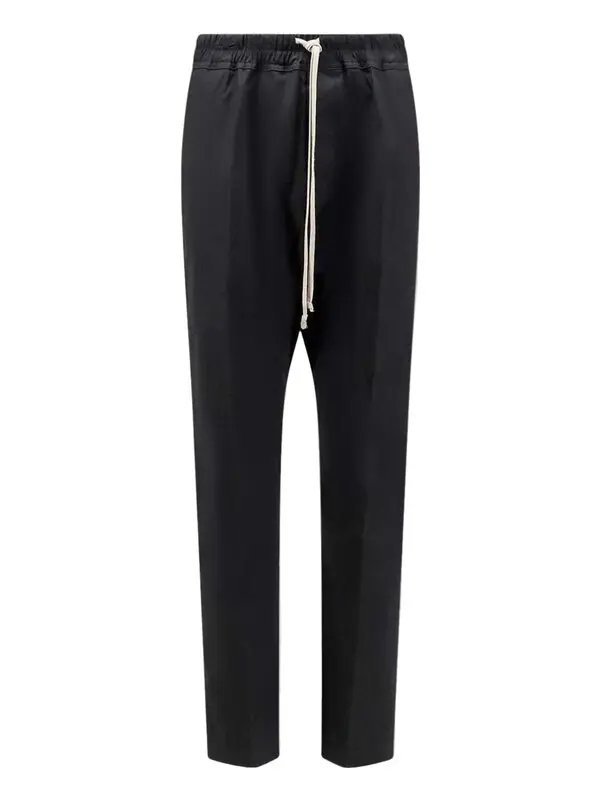Rick Owens Cotton Trousers - Black