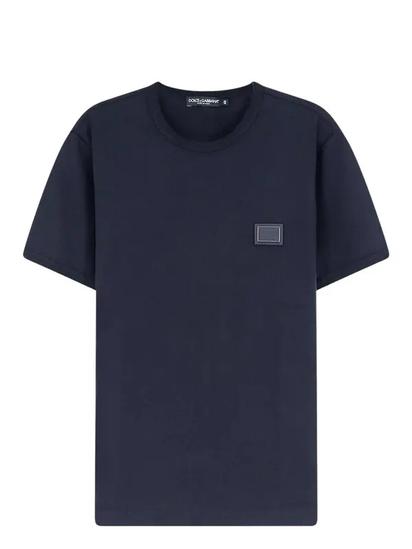 Dolce & Gabbana Cotton T-shirt With Iconic Detail - Multicolor