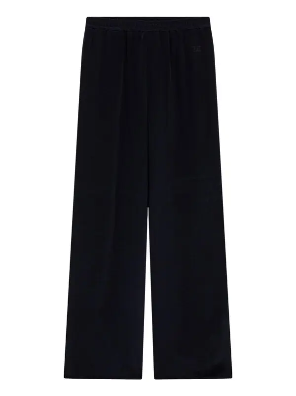 Max Mara Silk Relaxed Trousers - Blue