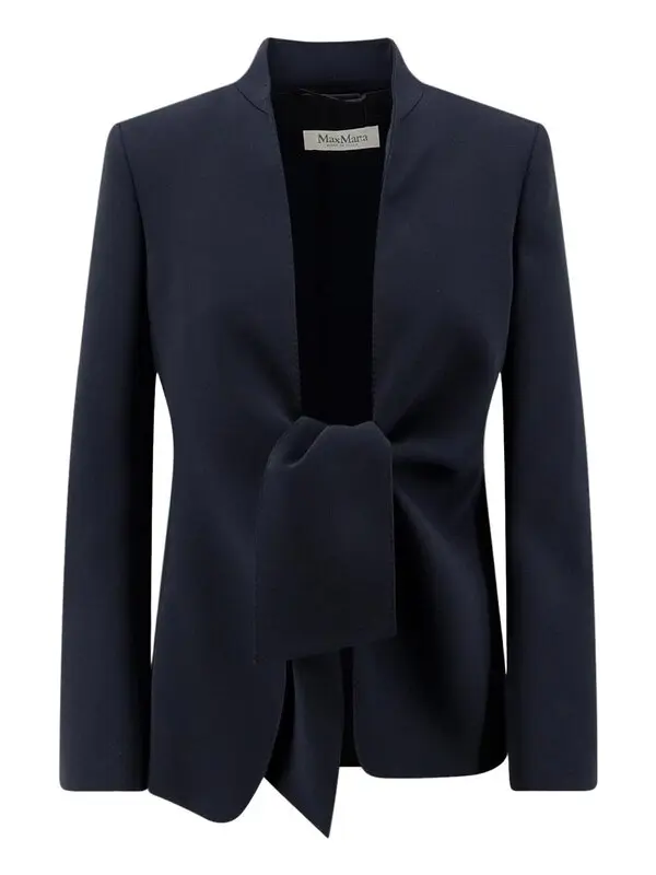 Max Mara Mxmpalo Cady Blazer With Front Knot Detail - Multicolor