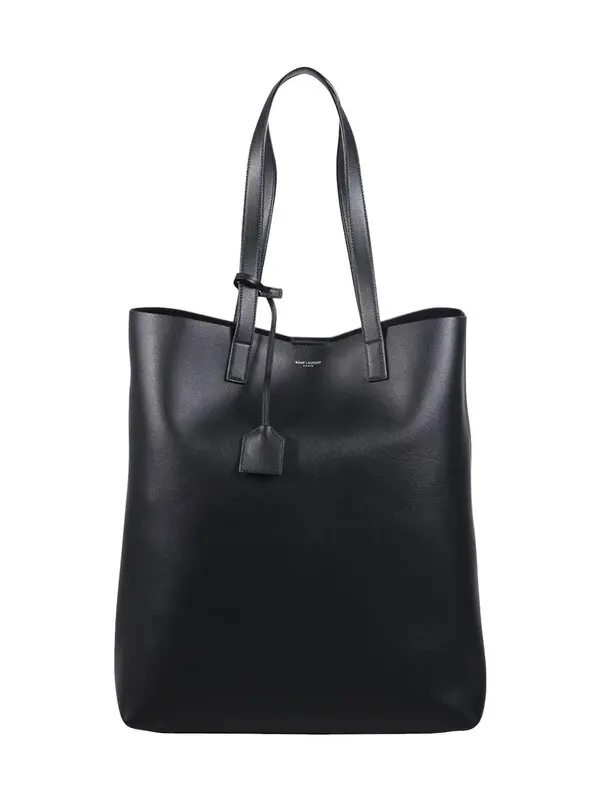 Saint Laurent Calfskin Leather Tote - Black
