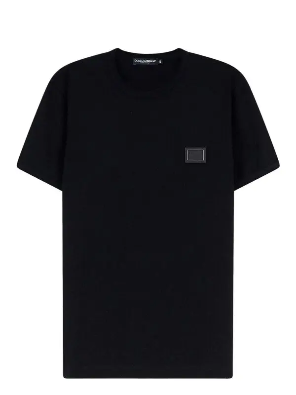 Dolce & Gabbana Cotton T-shirt With Iconic Detail - Multicolor