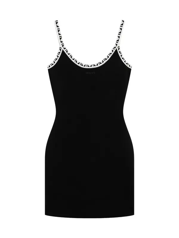Versace Stretch Viscose Mini Dress - Black