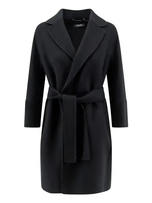 Max Mara Arona Virgin Wool Coat - Black