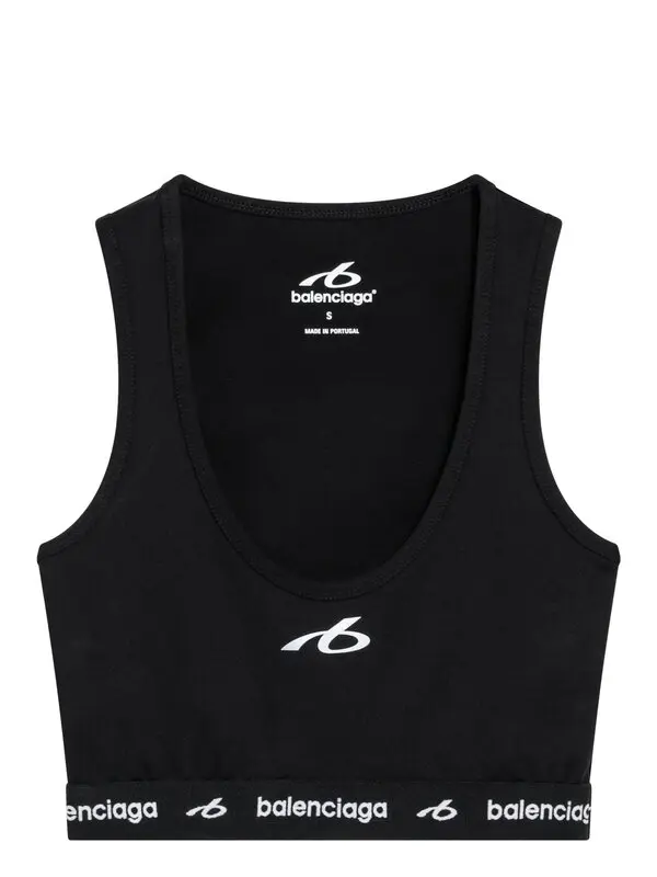 Balenciaga Techwear Bra Top In Technical Fabric - Black