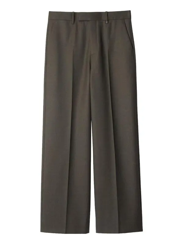 Burberry Wool Tailored Pants - Multicolor