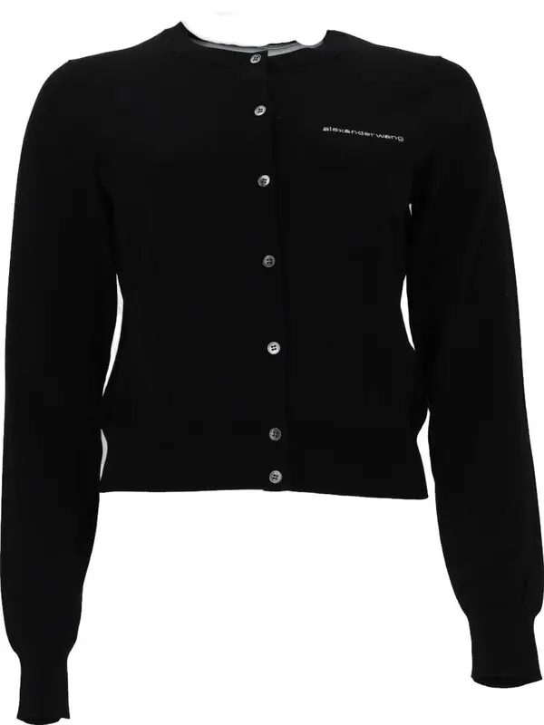 Alexander Wang Logo Cardigan - Black
