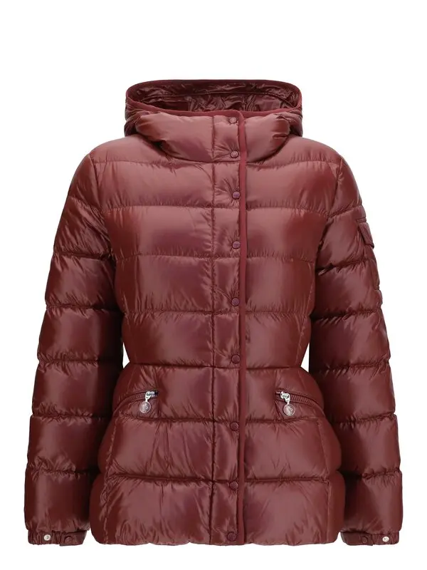 Moncler Barante Short Hooded Down Jacket - Red