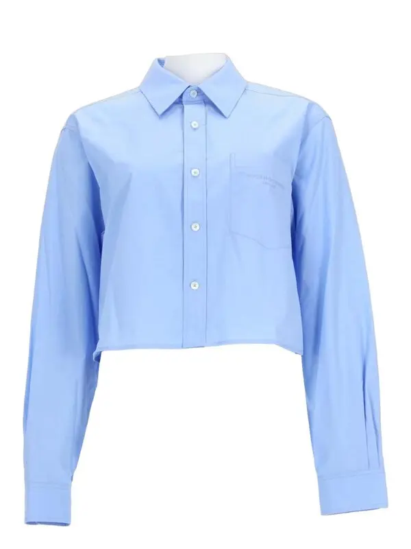 Alexander Wang Cropped Logo Shirt - Blue