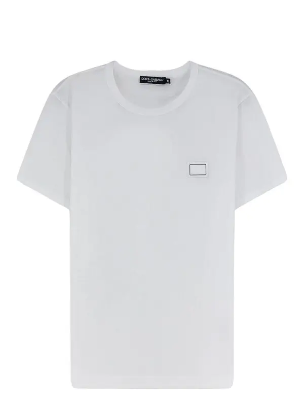 Dolce & Gabbana Cotton T-shirt With Iconic Detail - Multicolor