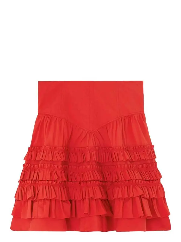 GANNI Organic Cotton Mini Skirt - Multicolor