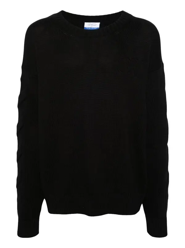 Off-White 3d Diag` Knit Crew-neck Sweater - Multicolor
