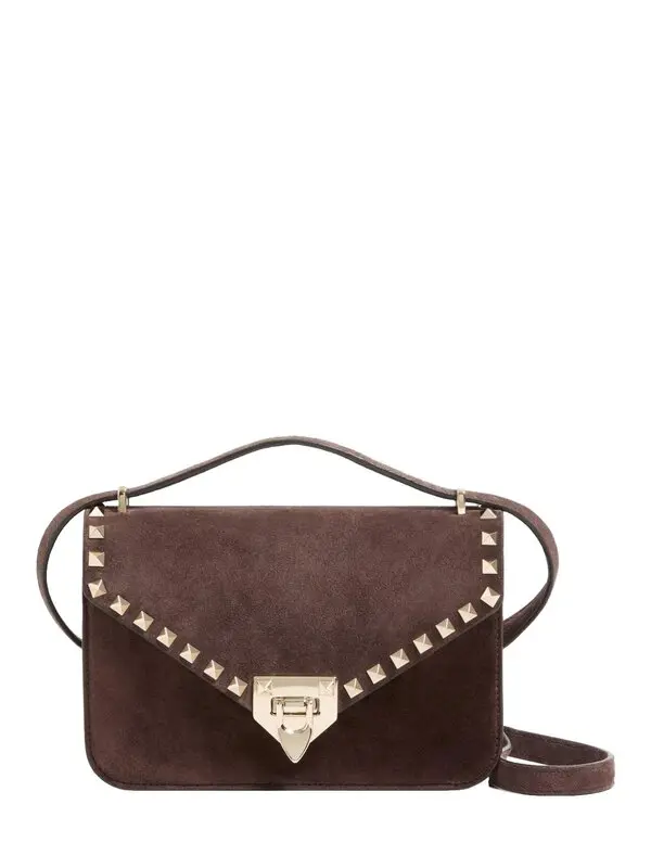 Valentino Garavani Rockstud Suede Leather Shoulder Bag - Multicolor
