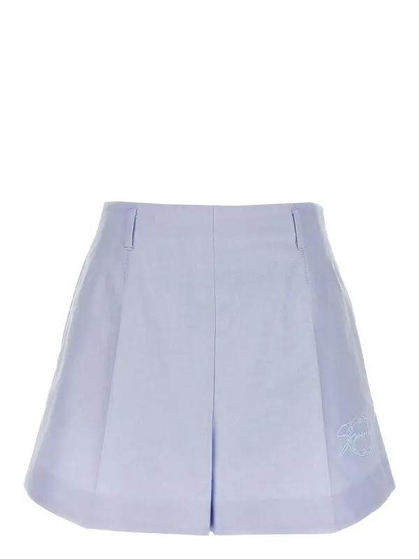 Givenchy Cotton Embroidered Shorts - Blue
