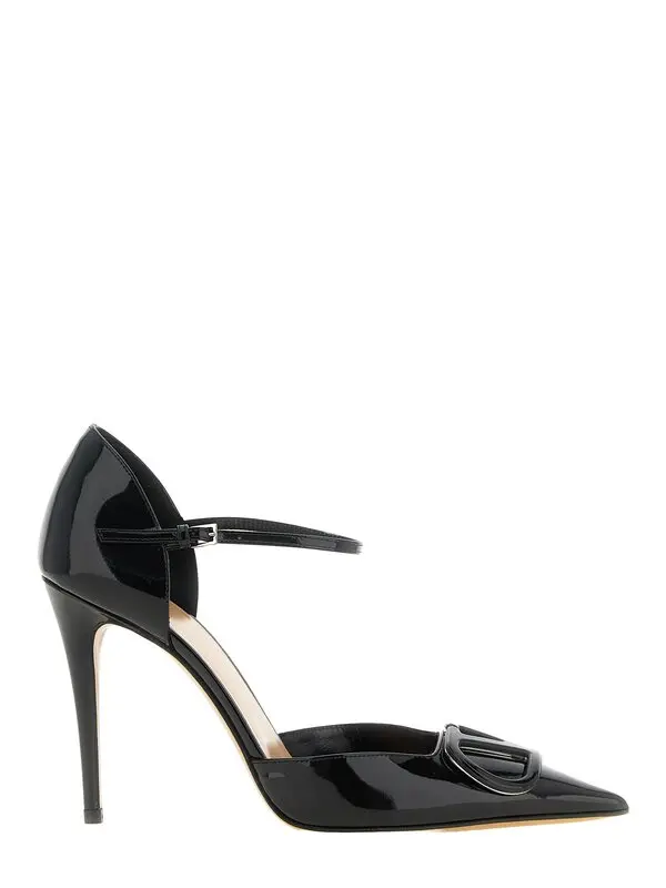 Valentino Garavani Patent Calfskin D'orsay Pumps - Black