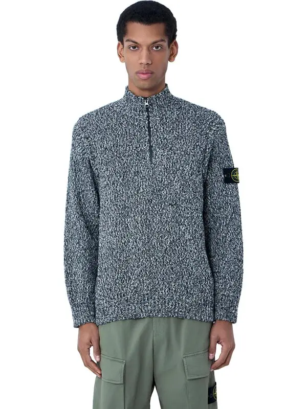 Stone Island Logo Patch Sweater - Black
