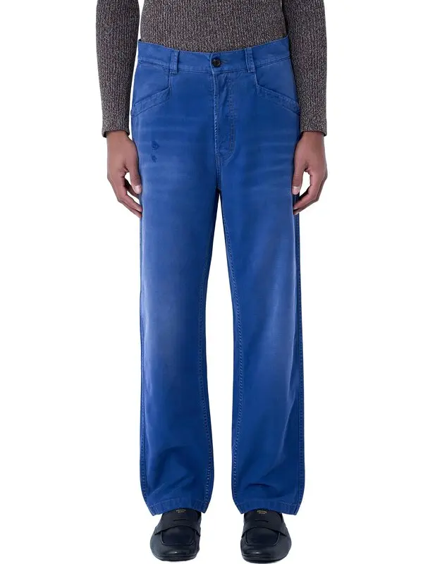 Prada Cotton Twill Pants - Blue