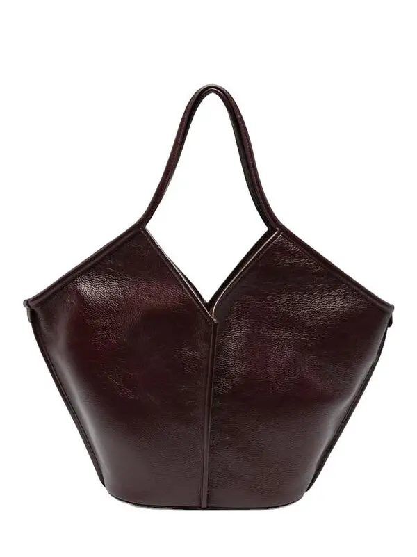 Hereu Leather Tote Bag - Red