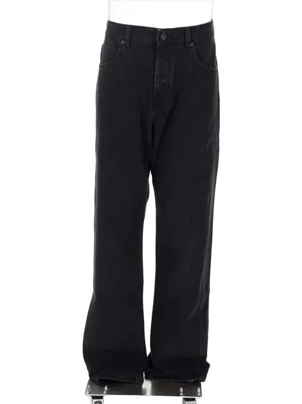 Balmain Wide Leg Jeans - Black