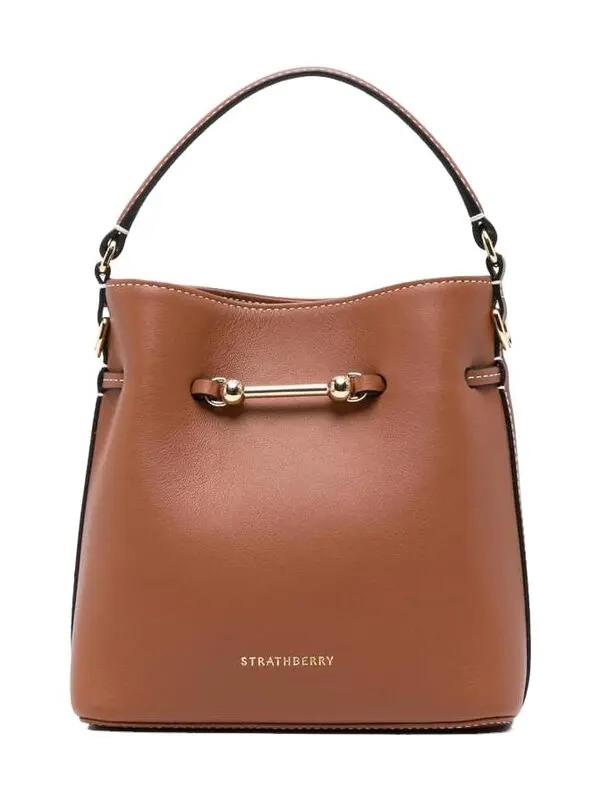Strathberry Calf Leather Tote Bag - Brown