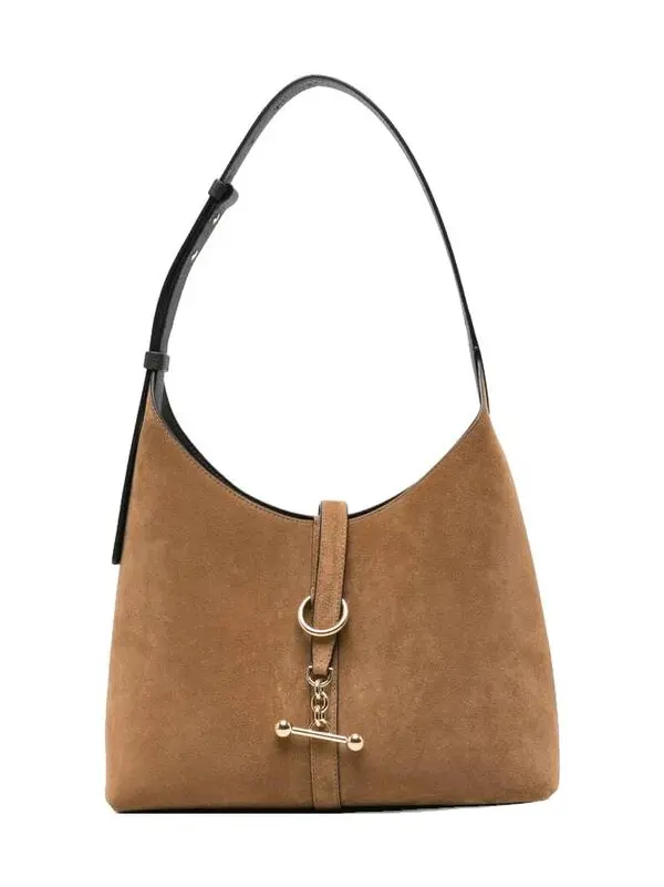 Strathberry Calf Suede Shoulder Bag - Cream