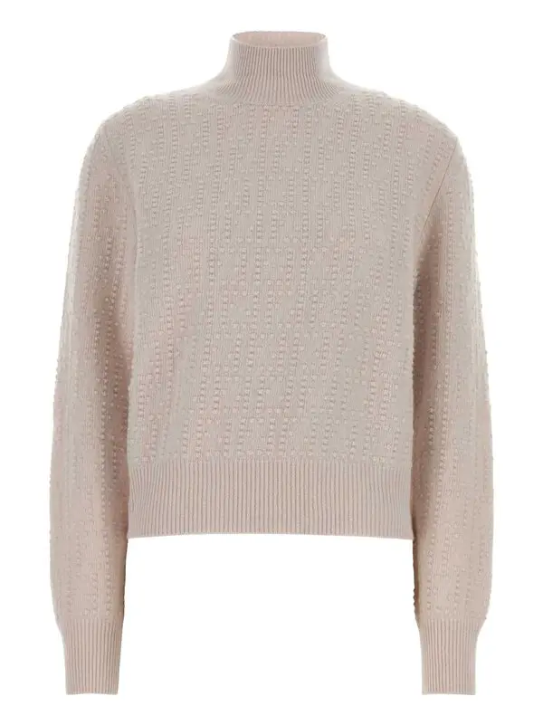 Fendi Stretch Wool Blend Sweater - Pink