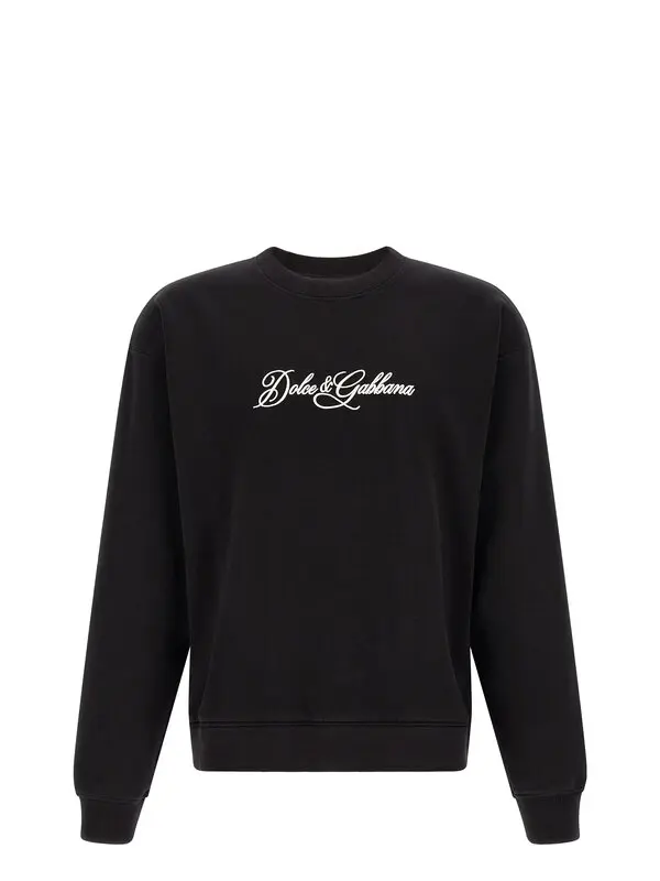 Dolce & Gabbana Logo Embroidery Sweatshirt - Black