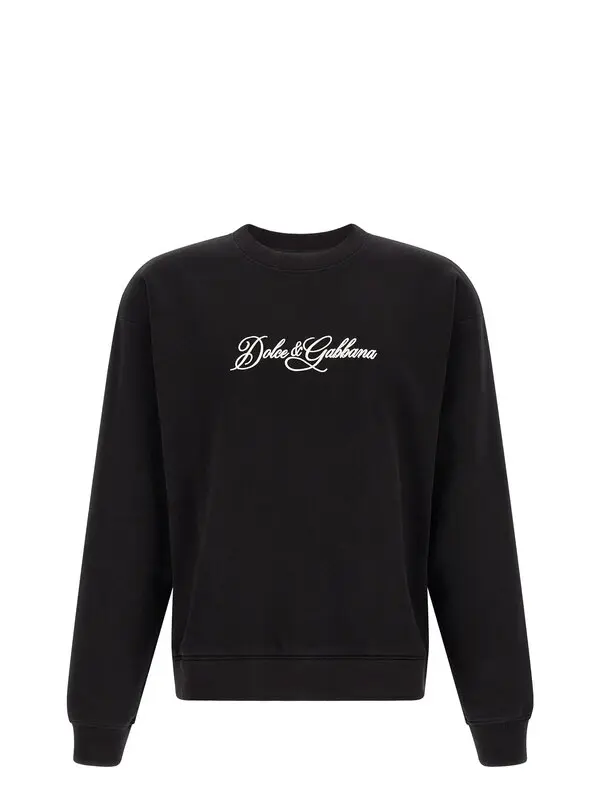 Dolce & Gabbana Logo Embroidery Sweatshirt - Black