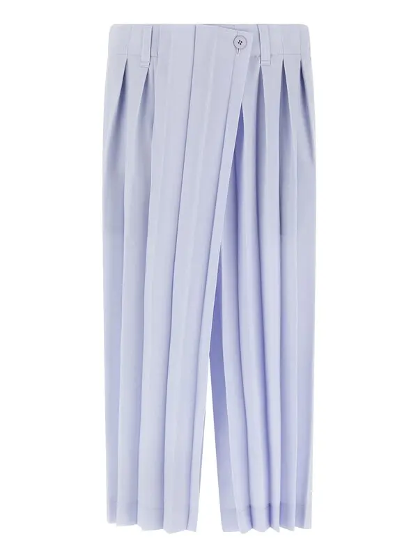 Issey Miyake Edge Ensemble Pleated Pants - Blue