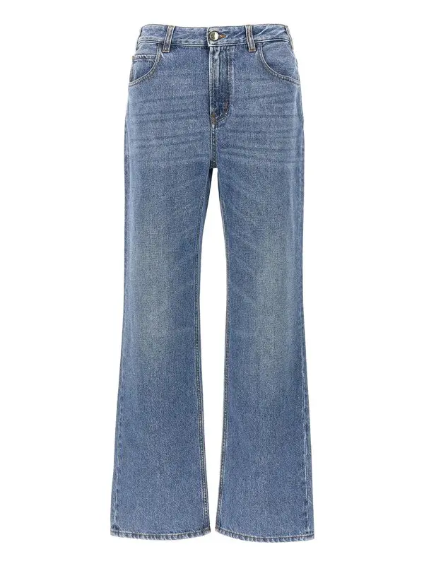 Chloé Denim High-rise Wide-leg Jeans - Blue