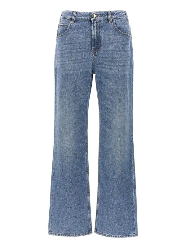 Chloé Denim High-rise Wide-leg Jeans - Blue