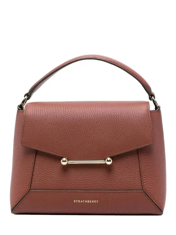 Strathberry Calf Leather Tote Bag - Brown