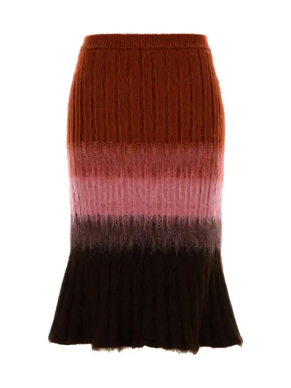 Fendi Mohair Blend Skirt - Multicolor