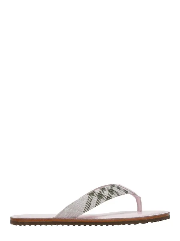 Burberry Pavilion Sandals With Check Pattern - Pink