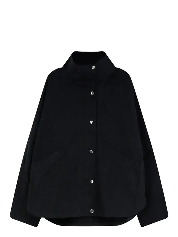 TOTEME Summer Cotton Blend Jacket - Black