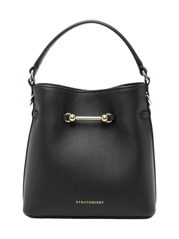 Strathberry Leather Bucket Bag - Black