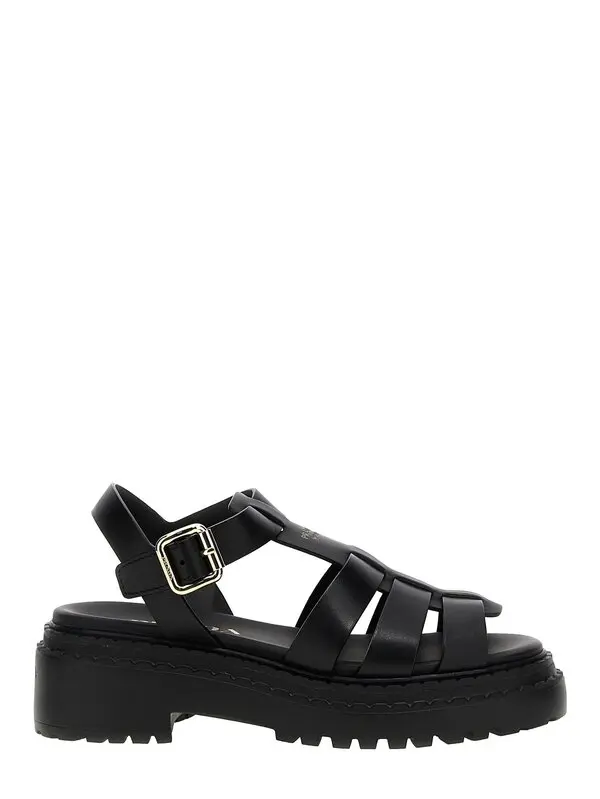 Prada Monolith Sandals - Black