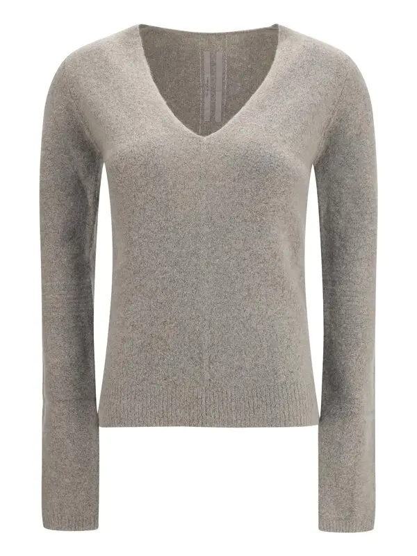Rick Owens Cashmere V-neck Pullover - Gray