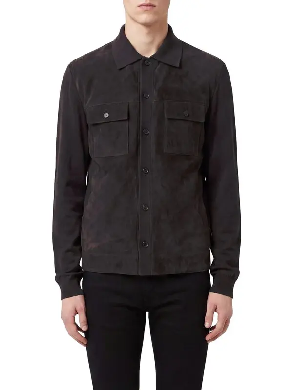 Gucci Suede Lambskin Shirt Jacket - Brown