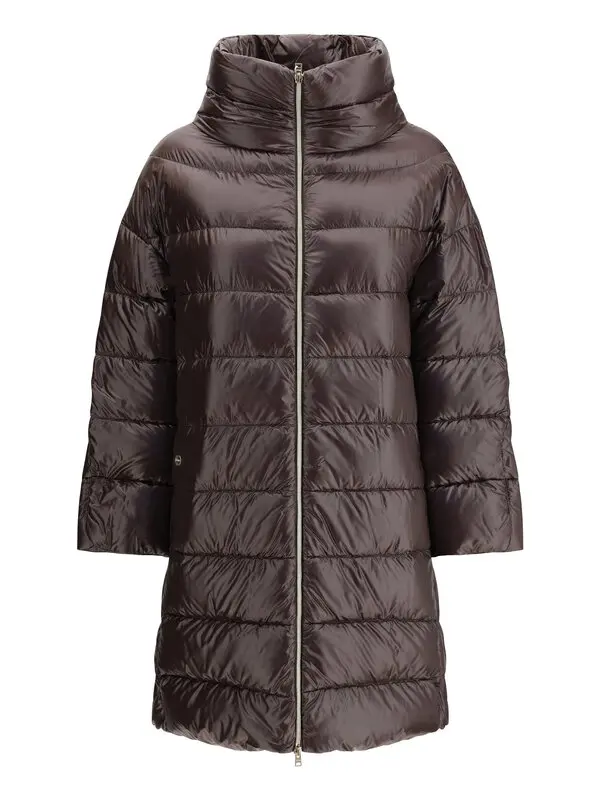 Herno Midi Down Jacket - Brown
