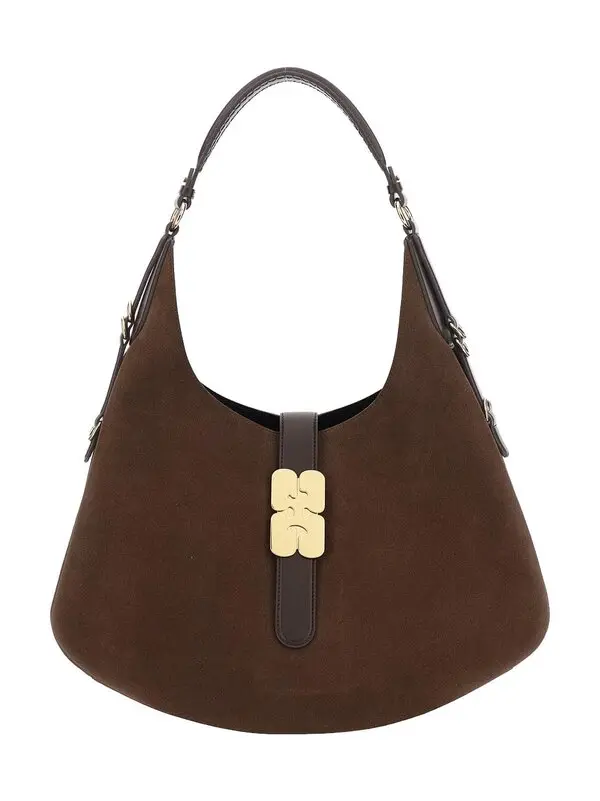 GANNI Suede Shoulder Bag - Multicolor