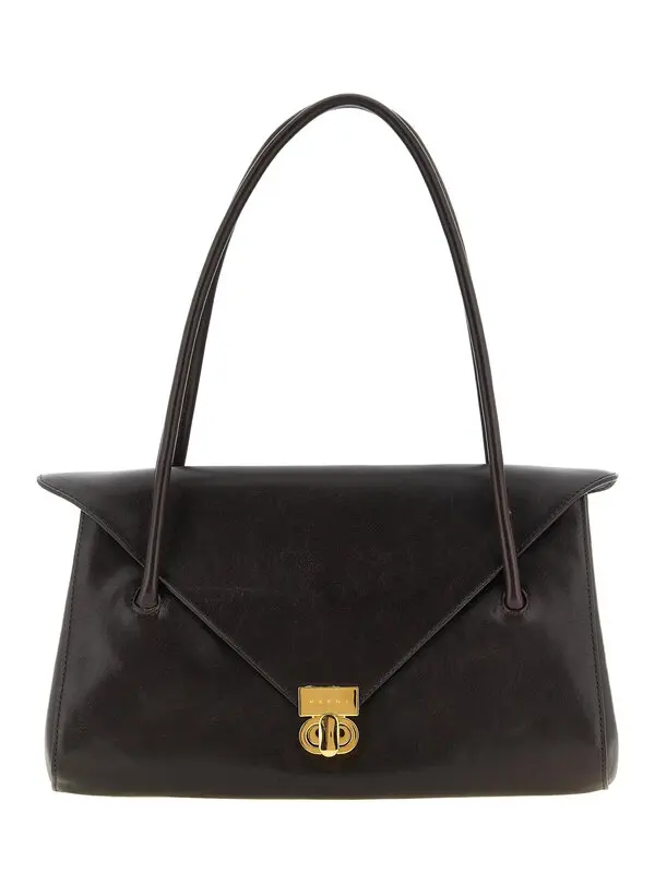 Marni E/w Leather Shoulder Bag - Brown