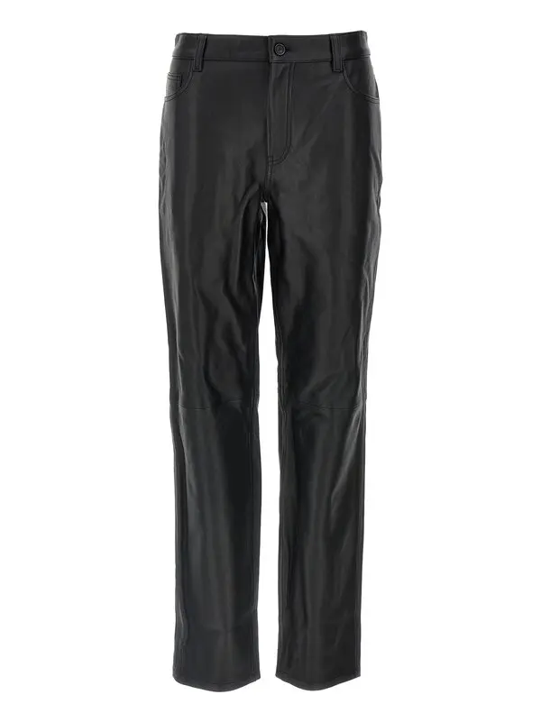 TOTEME Leather Pants - Black