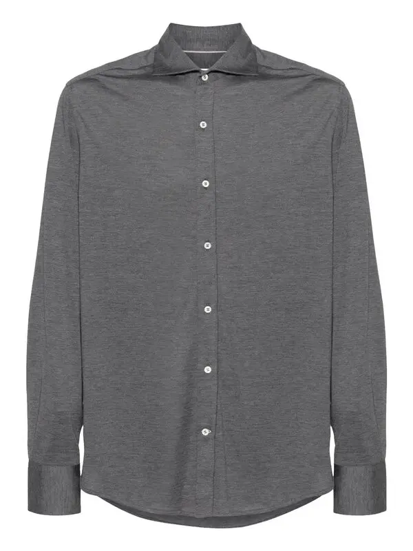 Brunello Cucinelli Silk And Cotton Blend Shirt - Multicolor