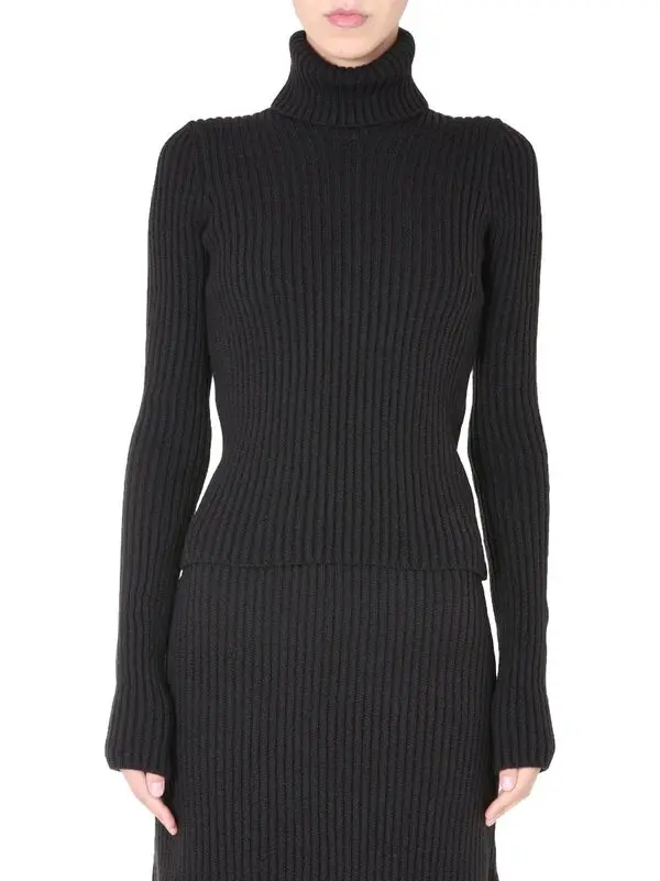 Bottega Veneta Ribbed Turtleneck Sweater - Brown