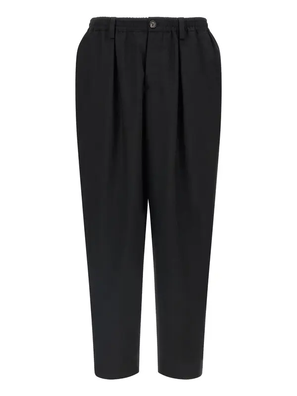 Marni Cropped Wool Trousers - Black